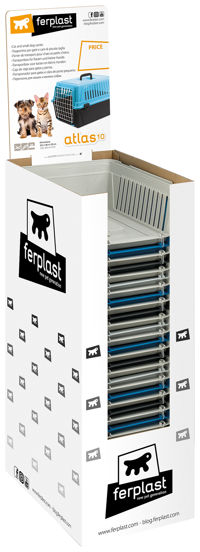 Ferplast Atlas 10 Display Box Contains 18 Carriers - Stelor Distribution